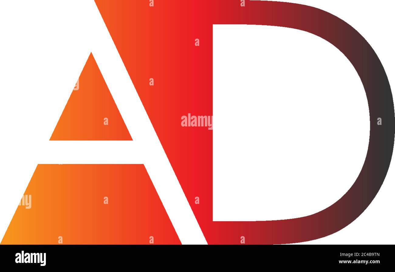 Letter AD logo combination, in gradations color Stock Vector Image ...