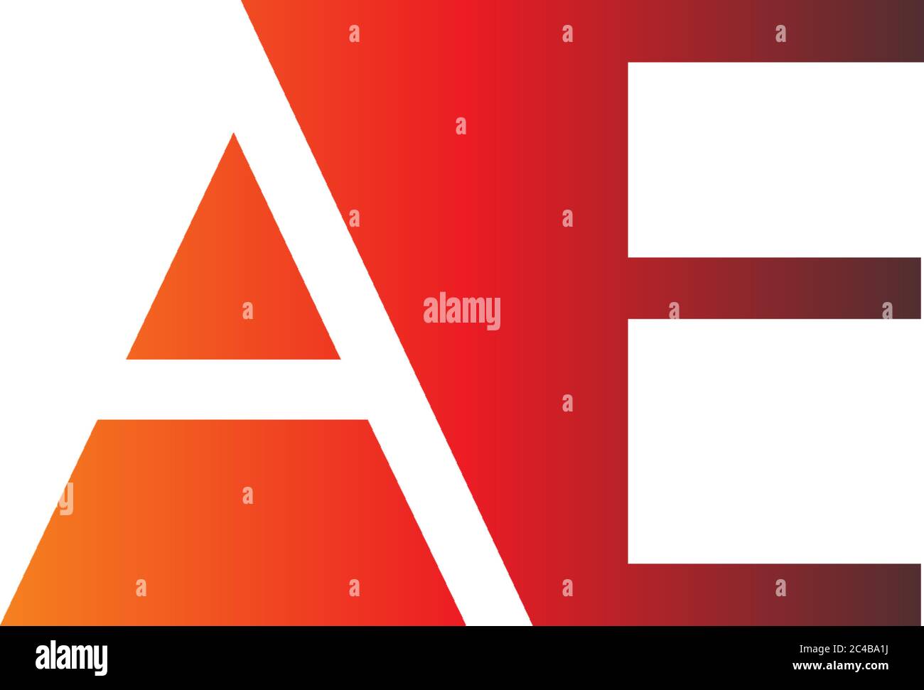 Letter AE logo combination, in gradations color Stock Vector Image ...