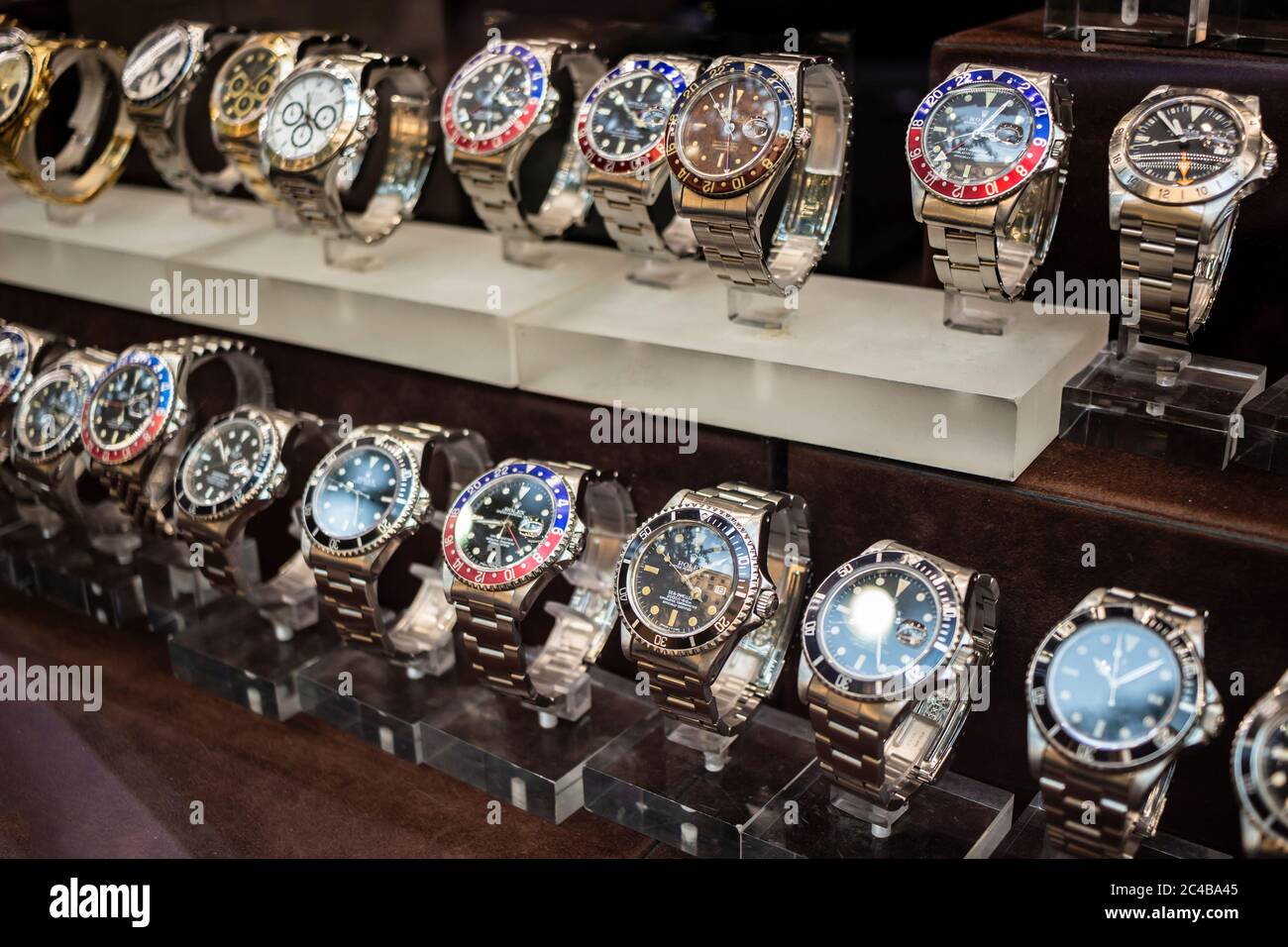 September 4, 2019 - Rome, Lazio, Italy - Rolex watches on display in ...