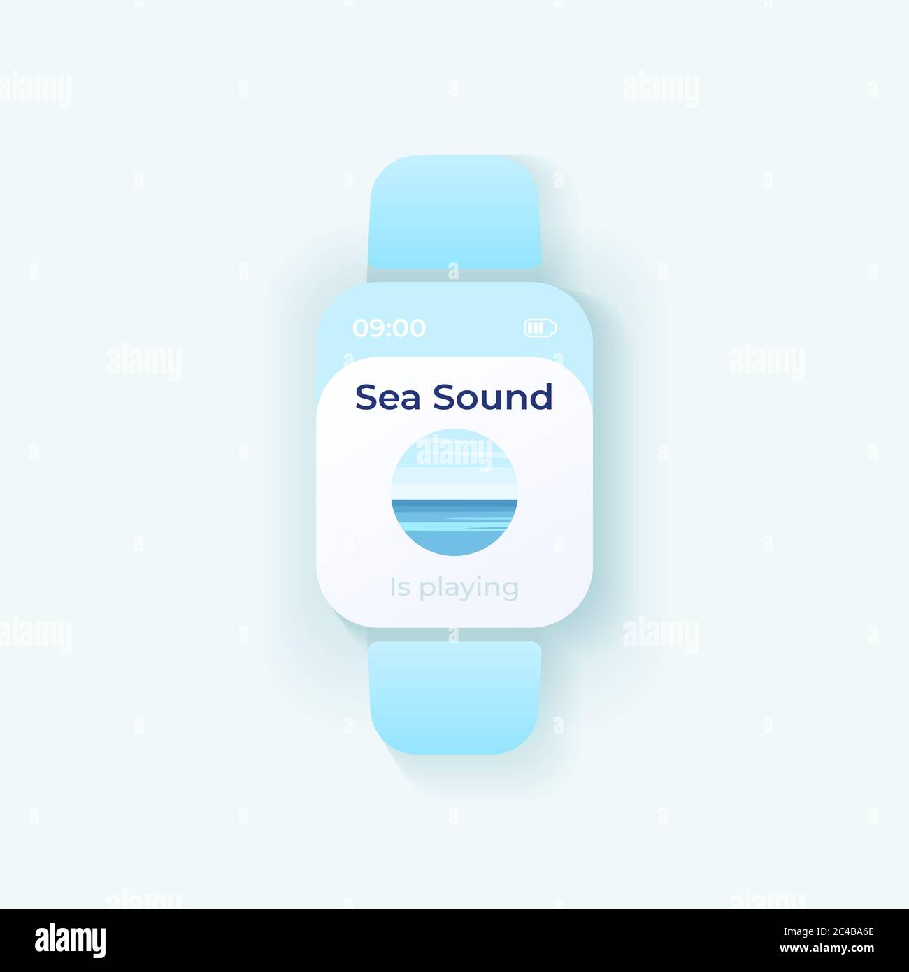 Music Player Smartwatch Interface Vector Template Stock Vector Image And Art Alamy