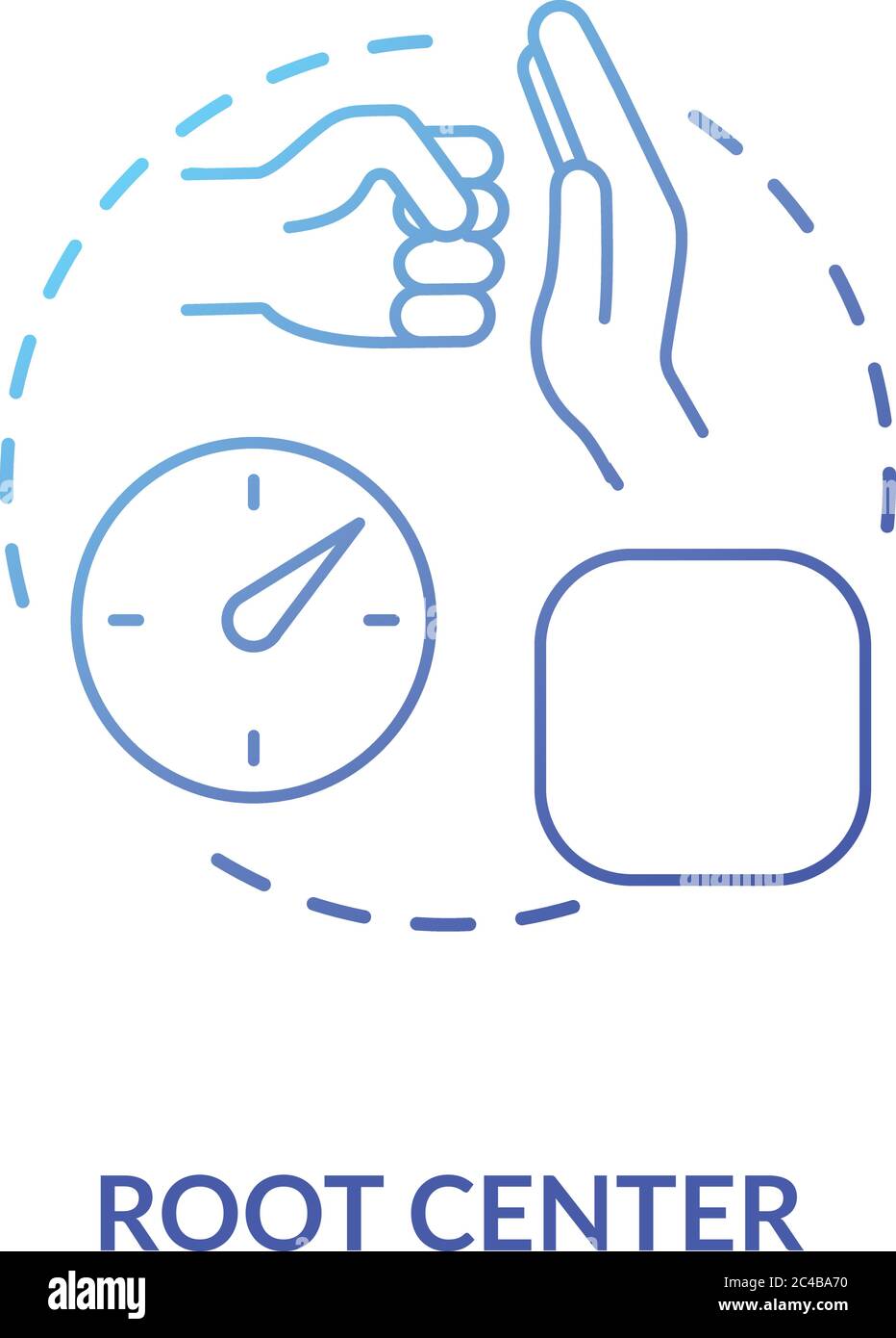 Root center blue gradient concept icon Stock Vector Image & Art - Alamy