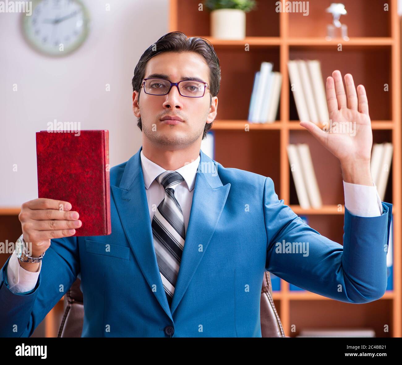 The lawyer working in the office Stock Photo - Alamy