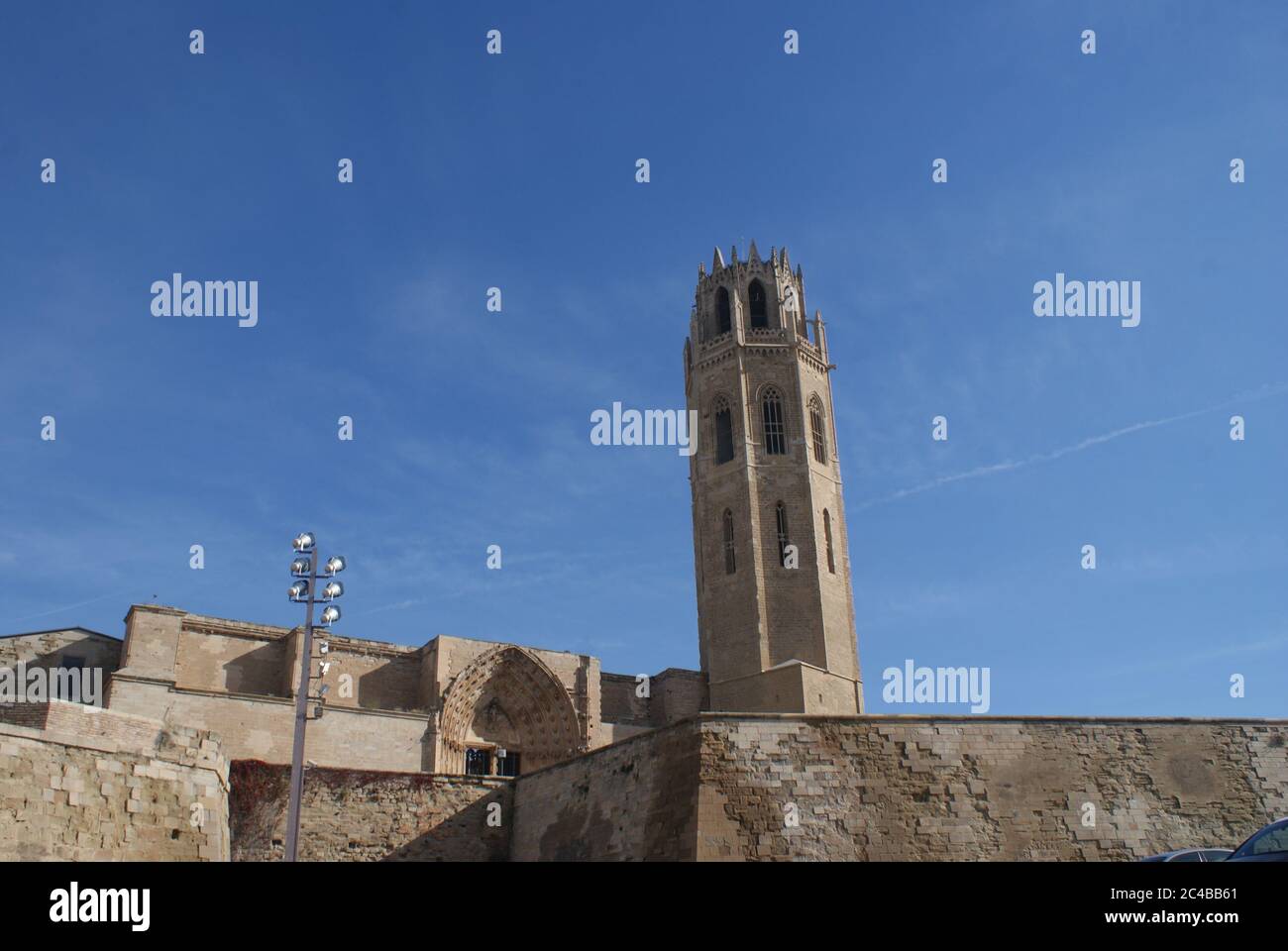 Amazing ancient architecture of Lleida. Beautiful autmn city with nice ...