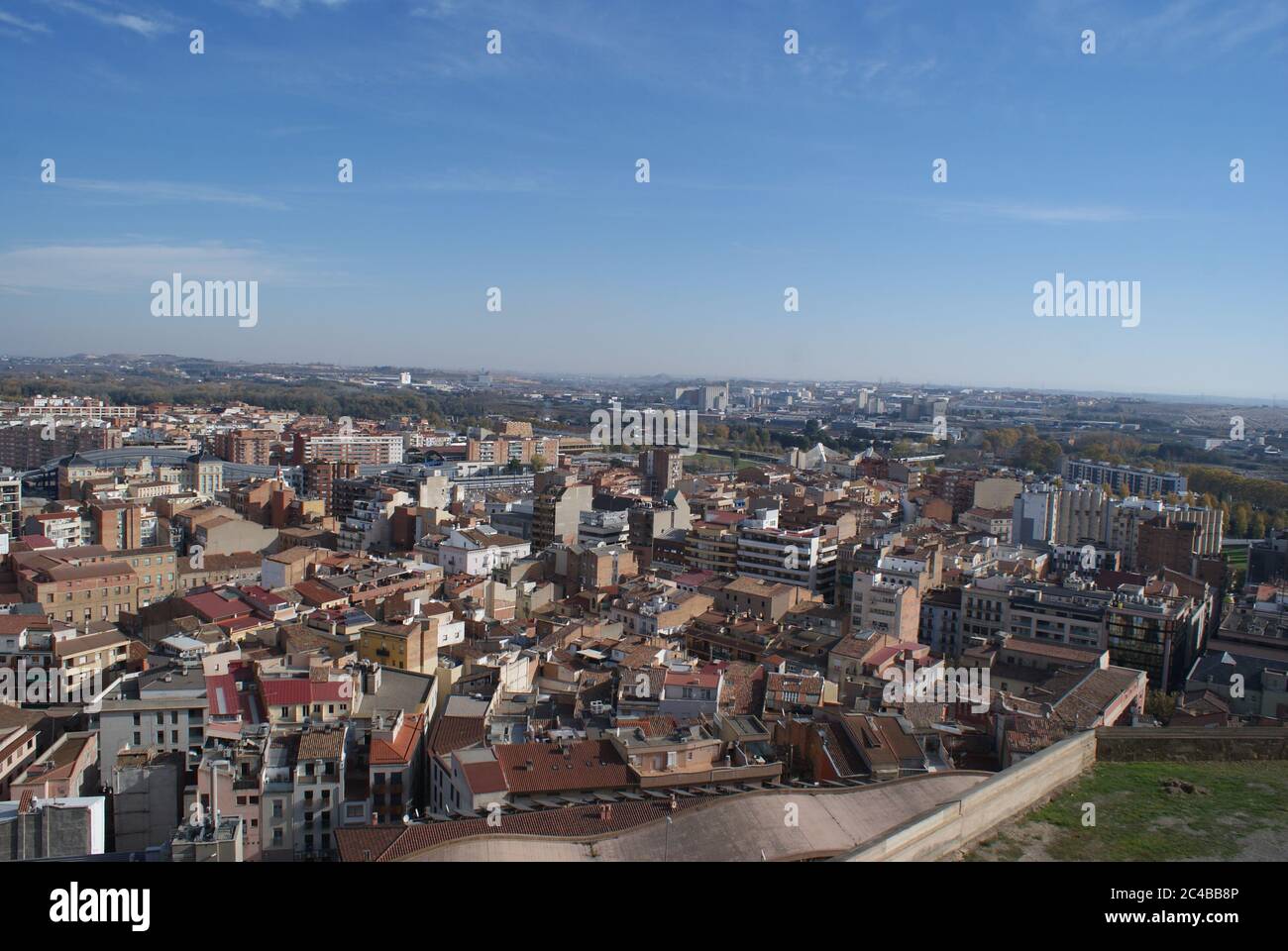 Amazing ancient architecture of Lleida. Beautiful autmn city with nice ...