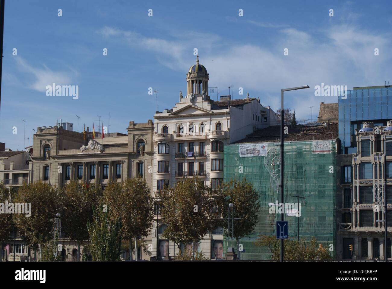 Amazing ancient architecture of Lleida. Beautiful autmn city with nice ...