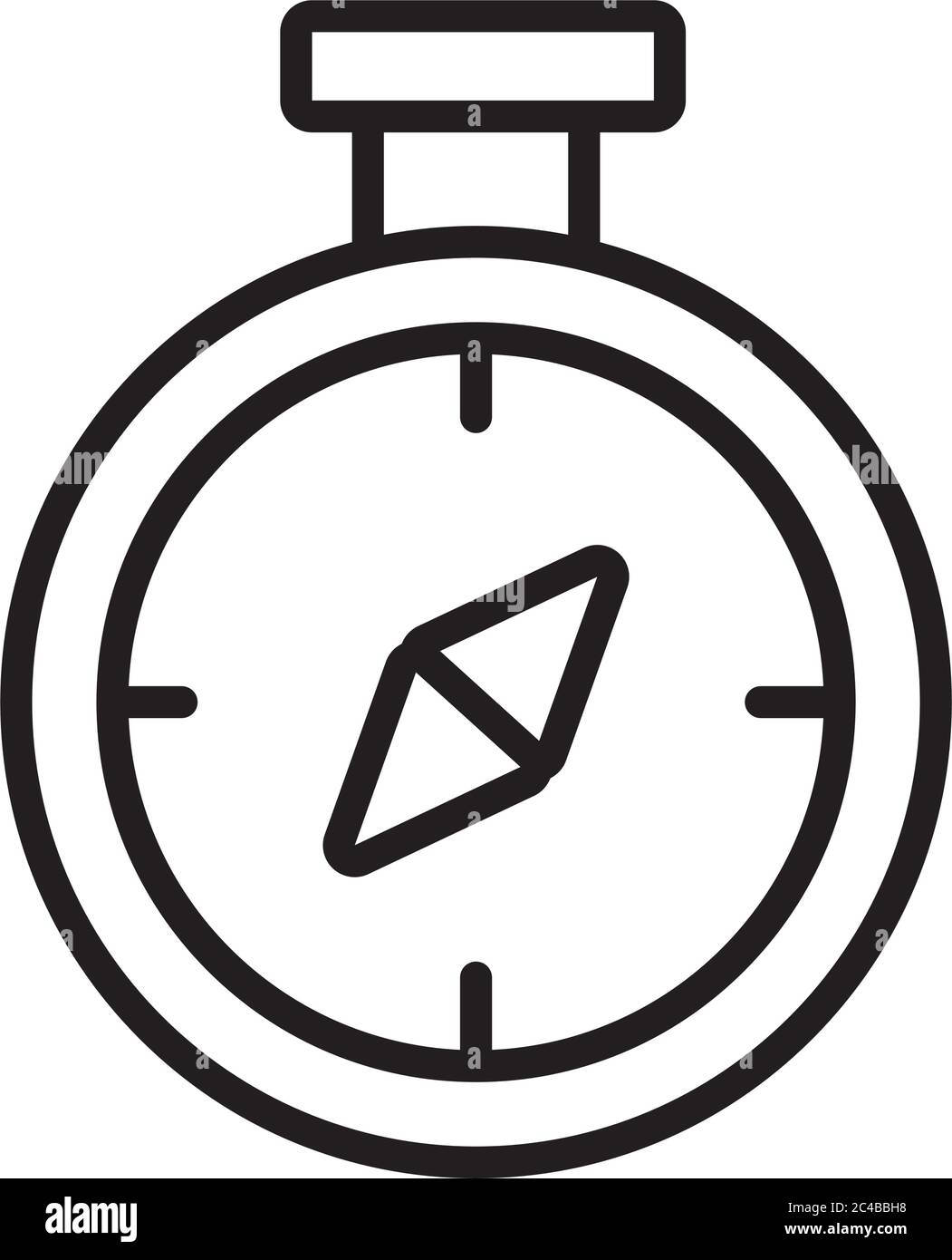 chronometer timer line style icon vector illustration design Stock ...