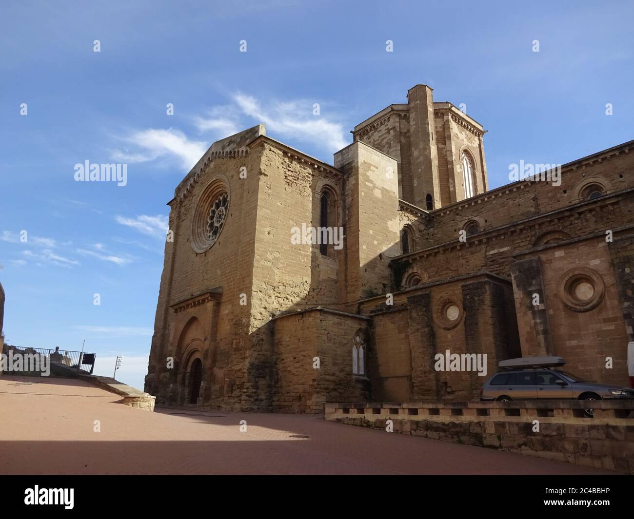 Amazing ancient architecture of Lleida. Beautiful autmn city with nice ...