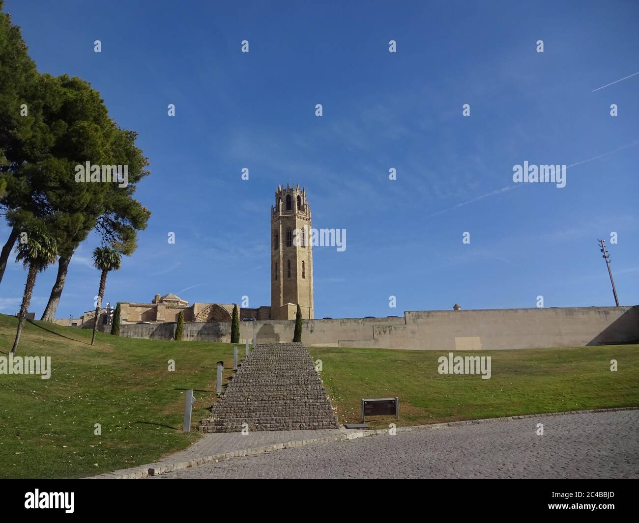 Amazing ancient architecture of Lleida. Beautiful autmn city with nice ...