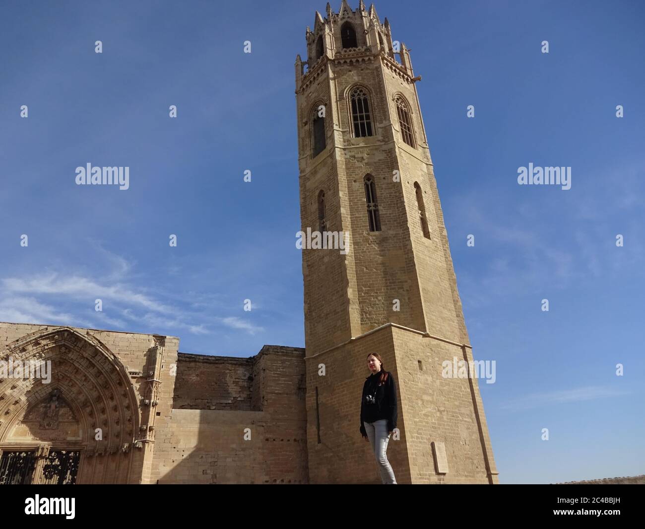 Amazing ancient architecture of Lleida. Beautiful autmn city with nice ...