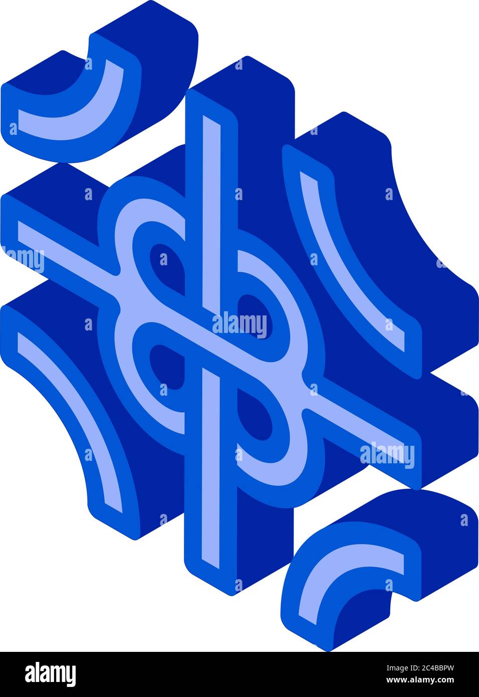 road fork isometric icon vector illustration Stock Vector Image & Art ...