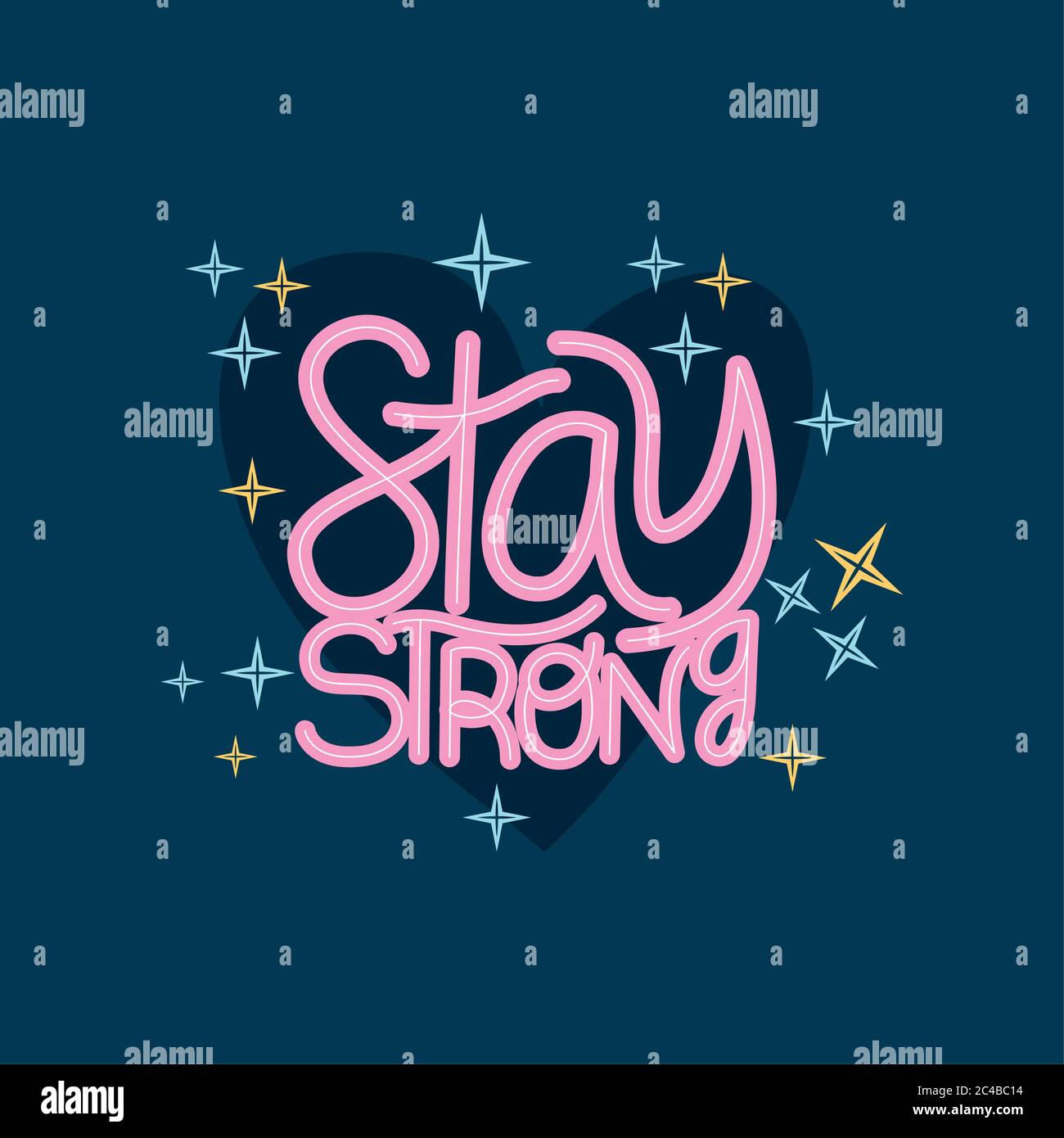 Stay strong lettering design of Happiness positivity and covid 19 virus ...