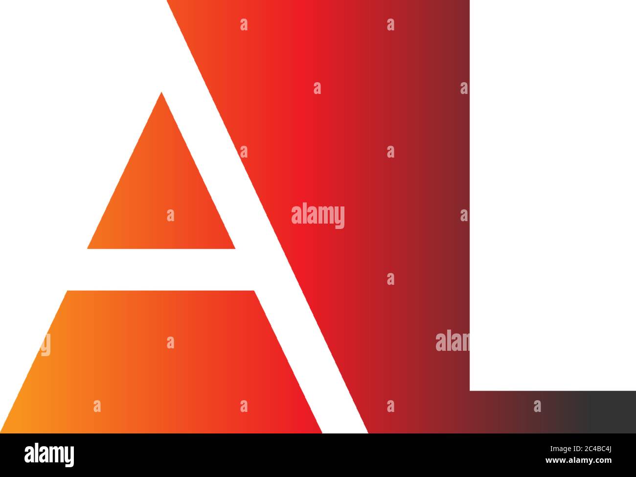 Letter AL logo combination, in gradations color Stock Vector Image ...