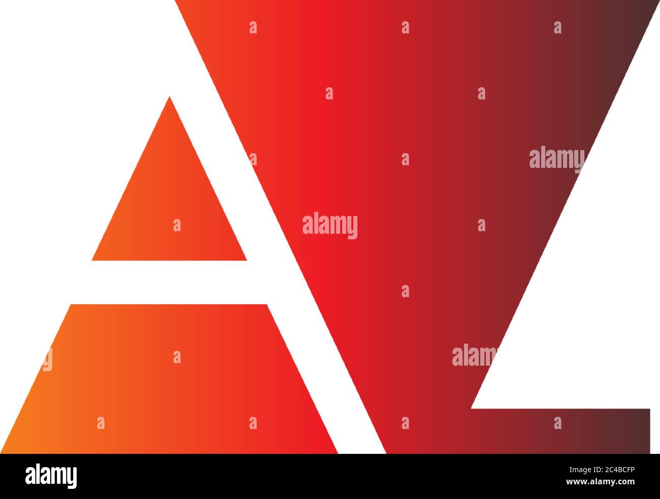 Letter AZ logo combination, in gradations color Stock Vector Image ...