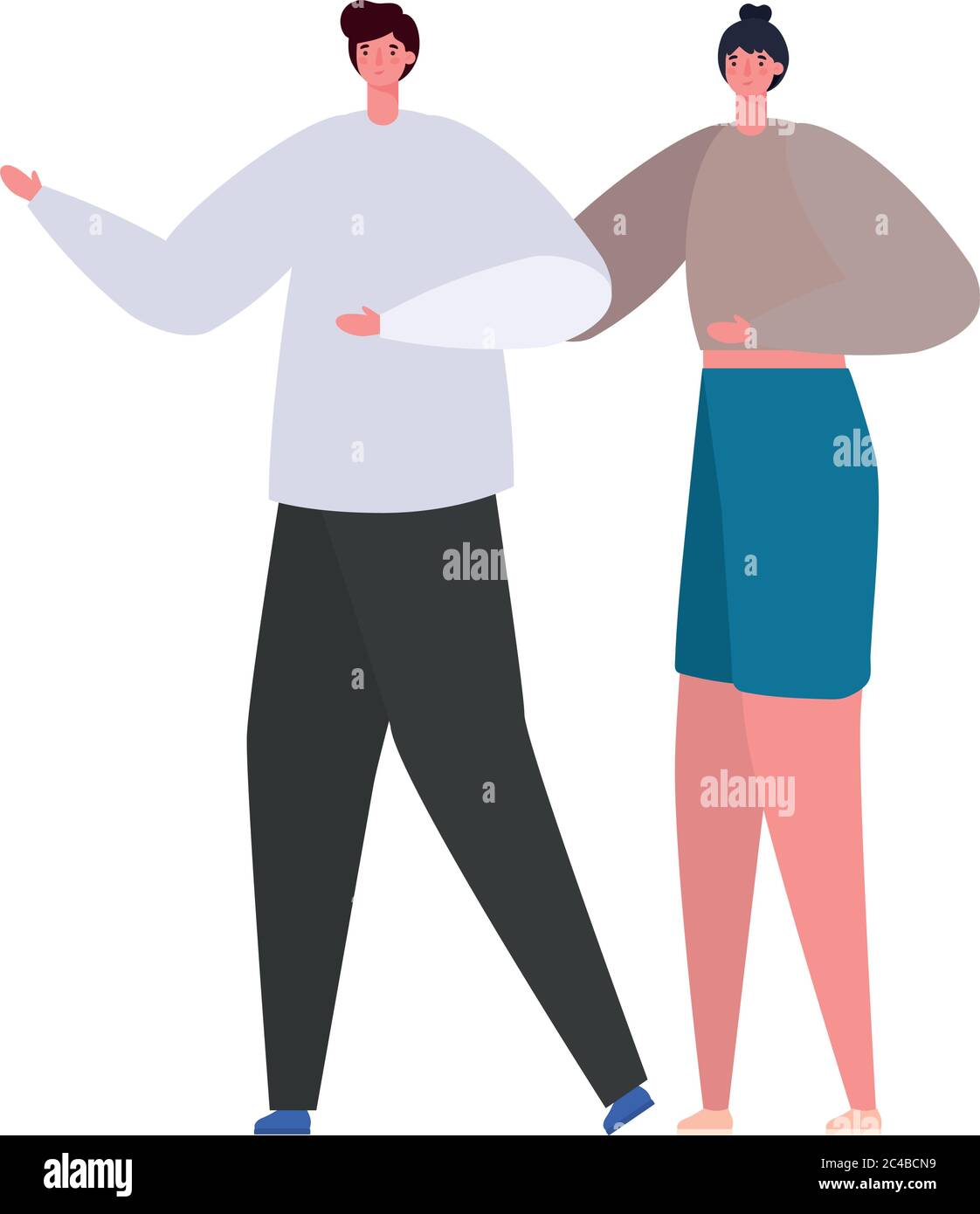Woman and man avatars cartoons design, Person people and human theme ...