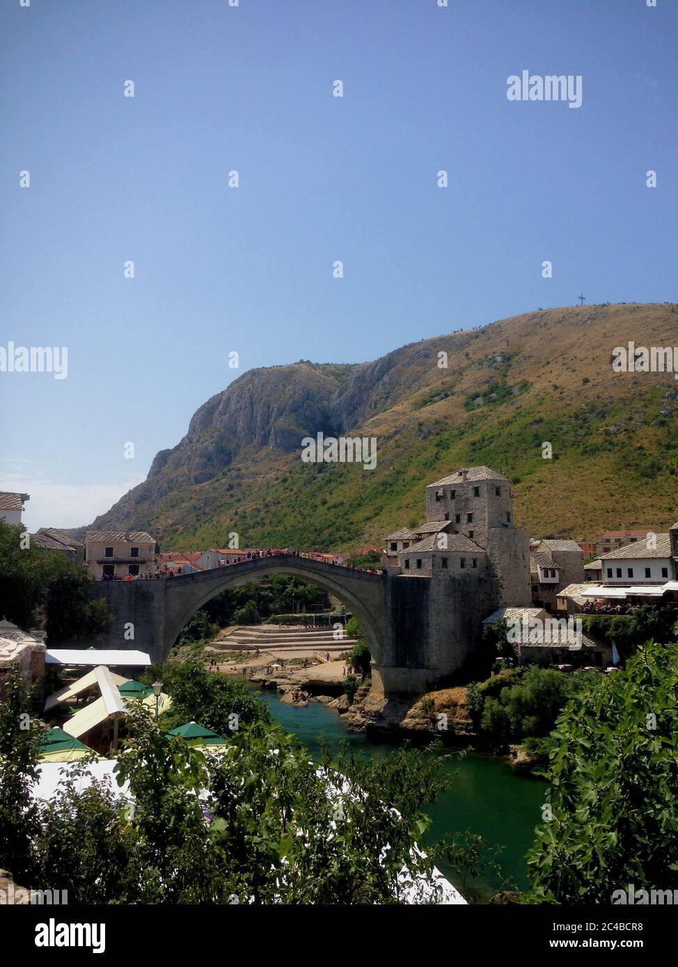 Famous old stone bridge of Mostar Stock Photo - Alamy