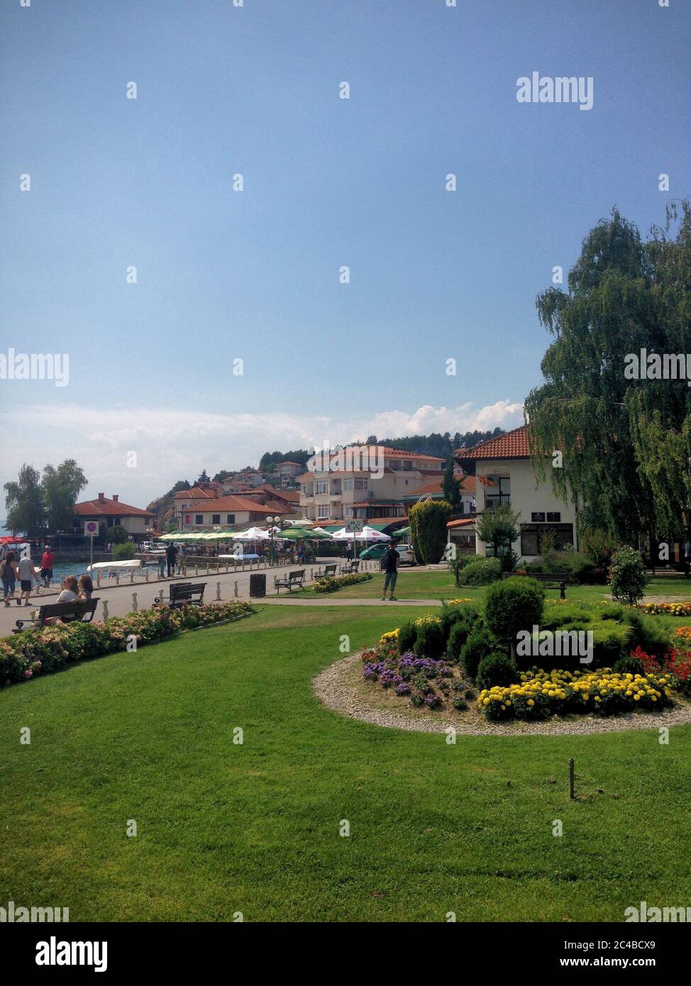 Green park in the center of Ohrid Stock Photo - Alamy