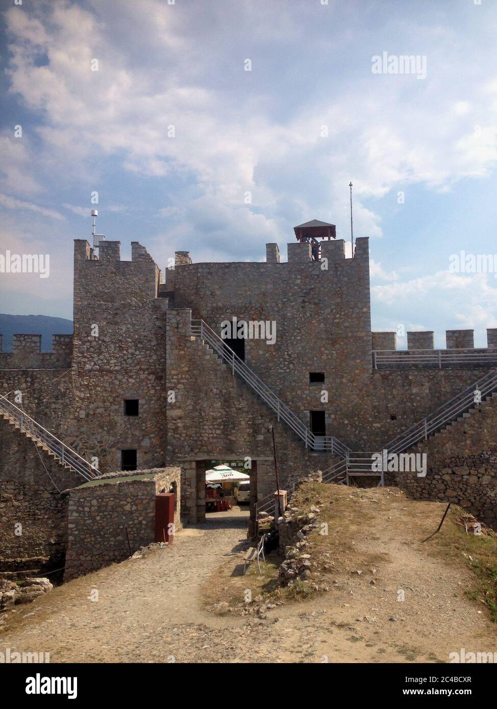 Car Samoils castle in Ohrid Stock Photo - Alamy