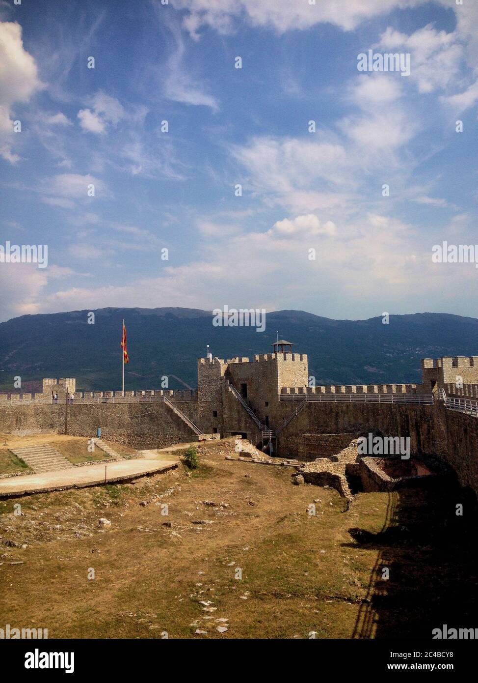 Car Samoils castle in Ohrid Stock Photo - Alamy