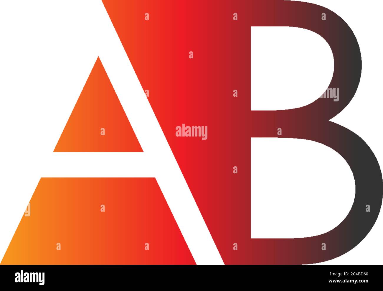 Letter AB logo combination, in gradations color Stock Vector Image ...