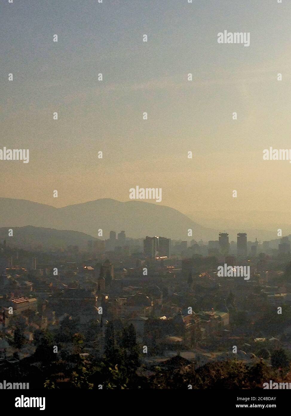 Sarajevo landscape view Stock Photo - Alamy