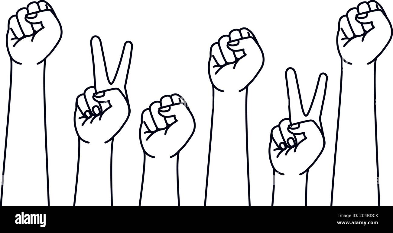 love peace and fist hands design, Manifestation protest and ...
