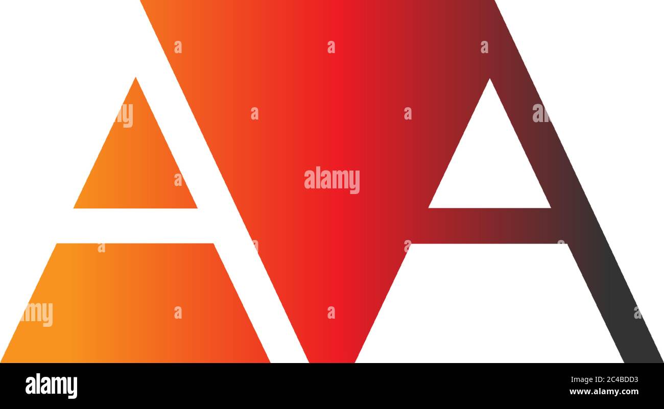 Letter AA logo combination, in gradations color Stock Vector Image ...