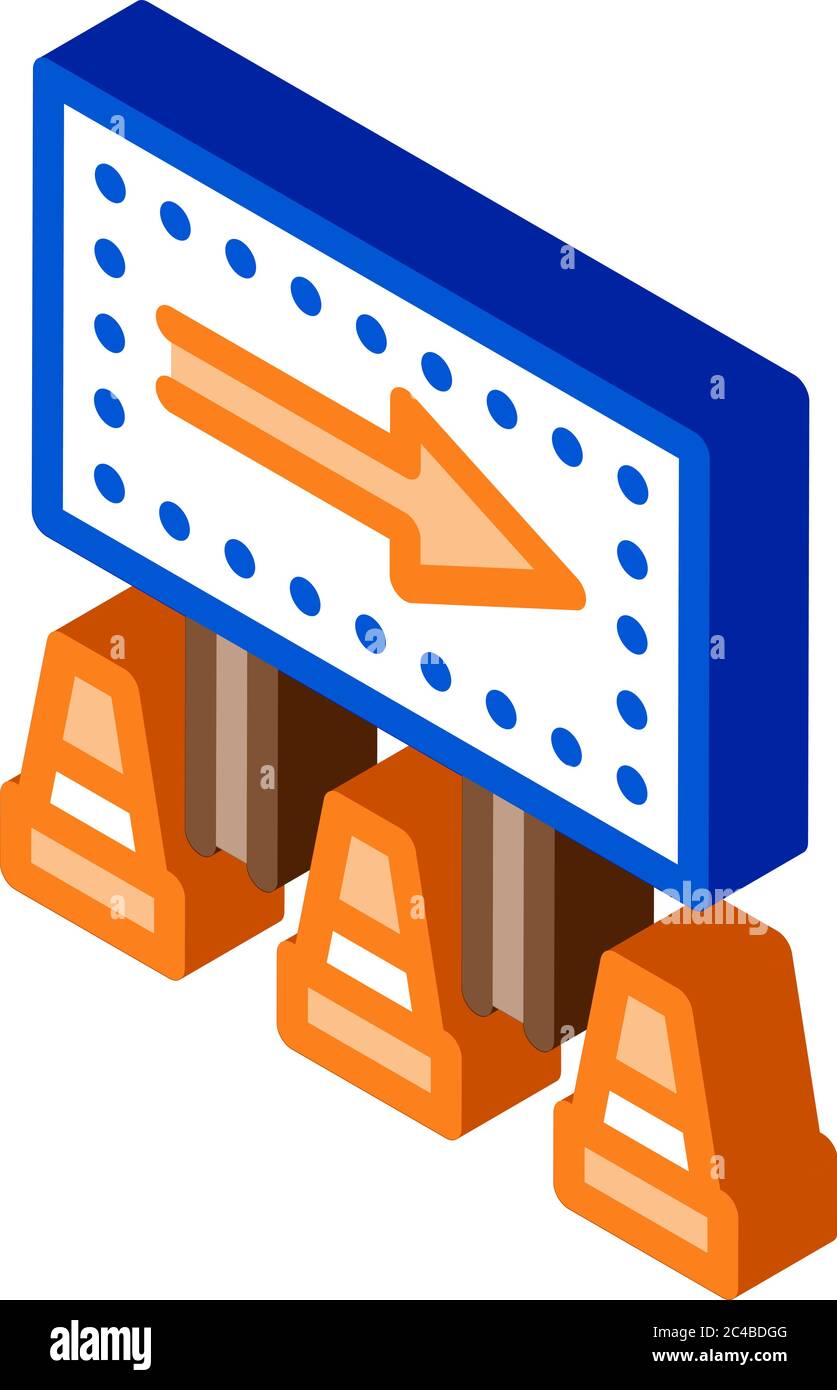road mark show direction isometric icon vector illustration Stock ...