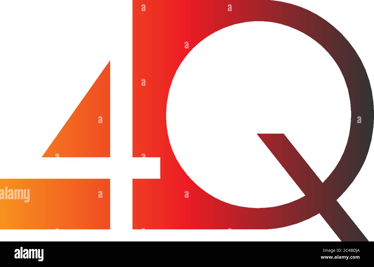 Letter 4Q logo combination, in gradations color Stock Vector Image ...