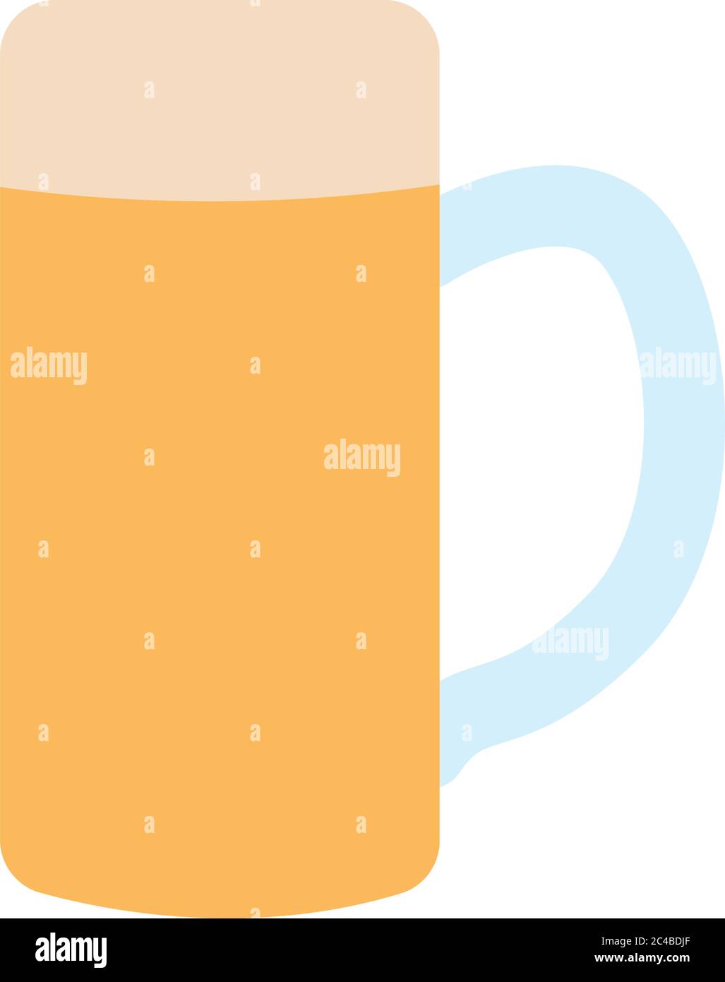 seidel beer mug icon over white background, flat style, vector ...