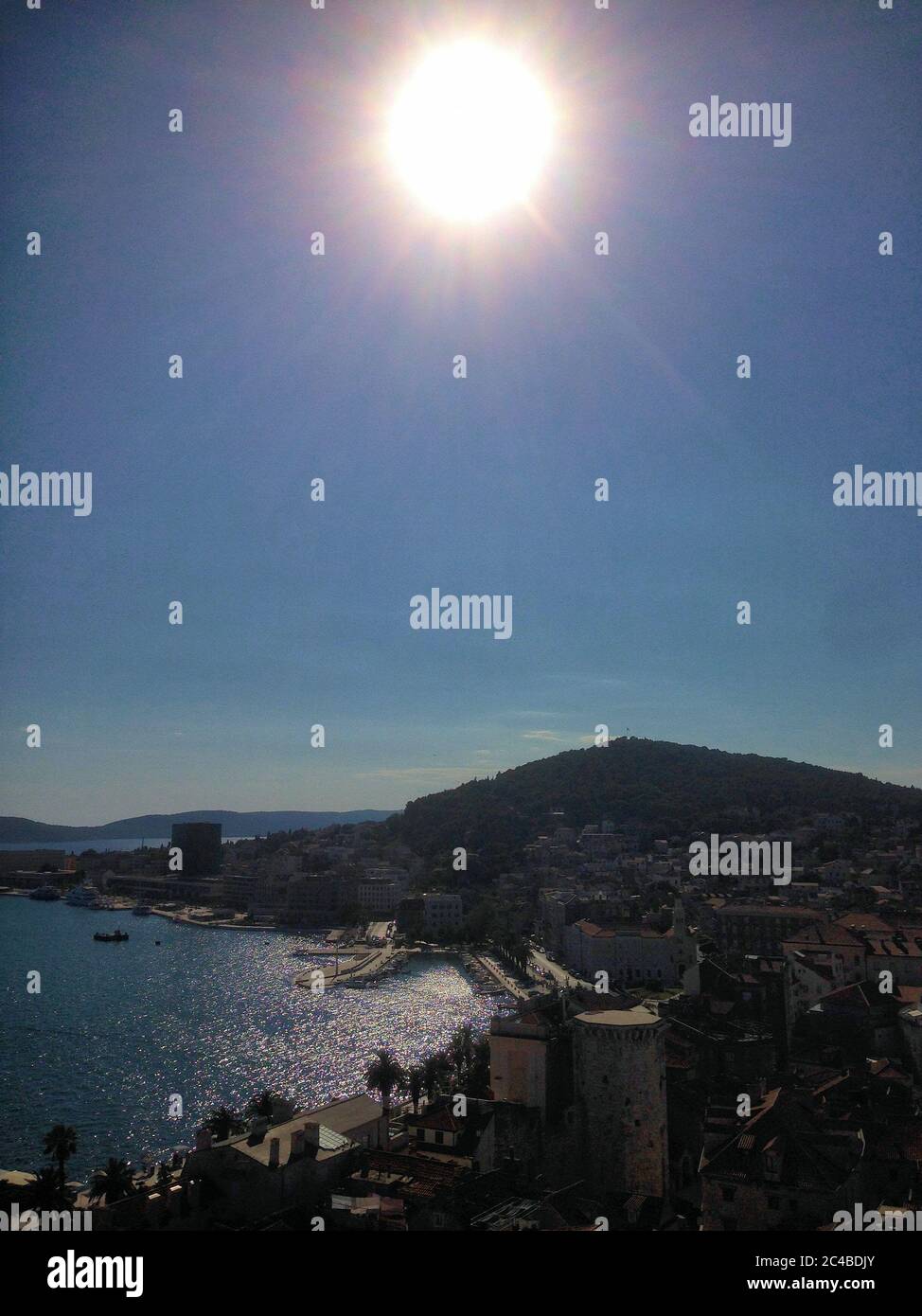 Sun burns down very hot over Split Stock Photo - Alamy
