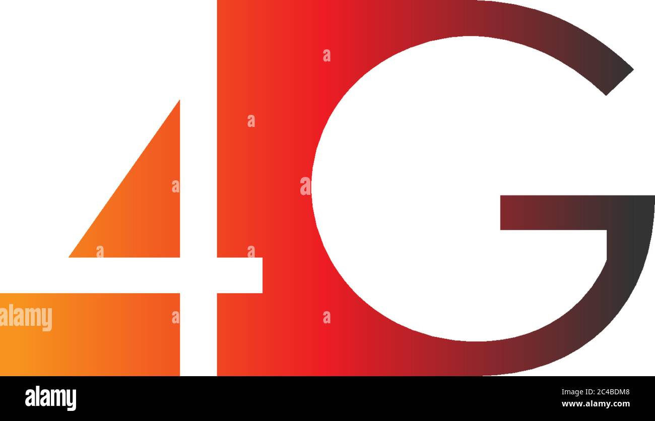 Letter 4G logo combination, in gradations color Stock Vector Image ...