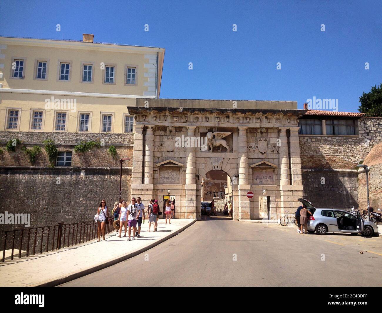 Entrance gate to the old town of Zadar in Croatia Stock Photo - Alamy