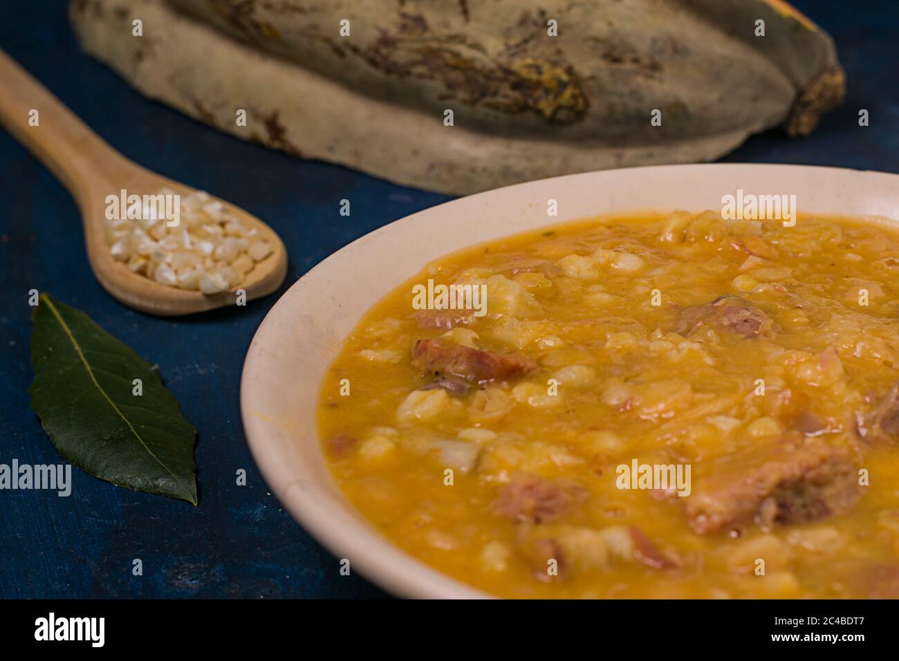 A plate with locro, Argentinian traditional food.A Stock Photo - Alamy