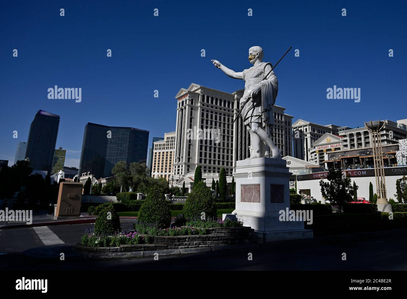 Las Vegas, Nevada, USA. 25th June, 2020. A statue of Julius Caesar in ...