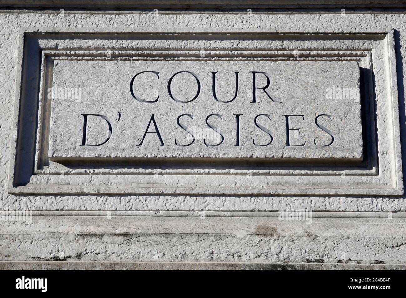 Criminal court sign in lyon, france Stock Photo - Alamy