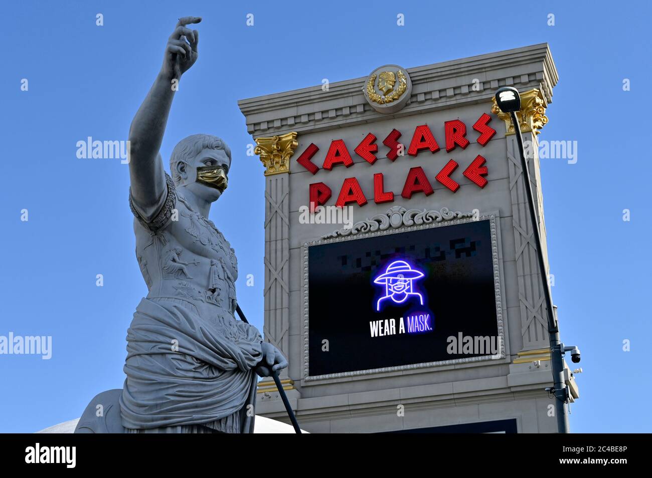 Las Vegas, Nevada, USA. 25th June, 2020. A statue of Julius Caesar in ...