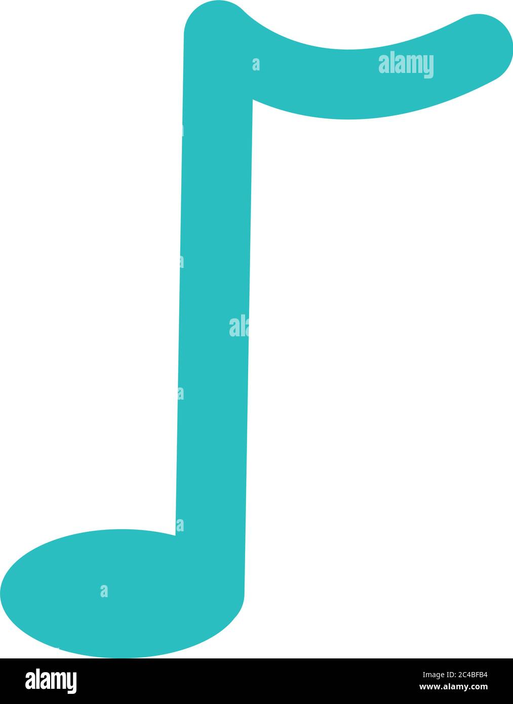 Eight Music Note Icon Over White Background Flat Style Vector Illustration Stock Vector Image