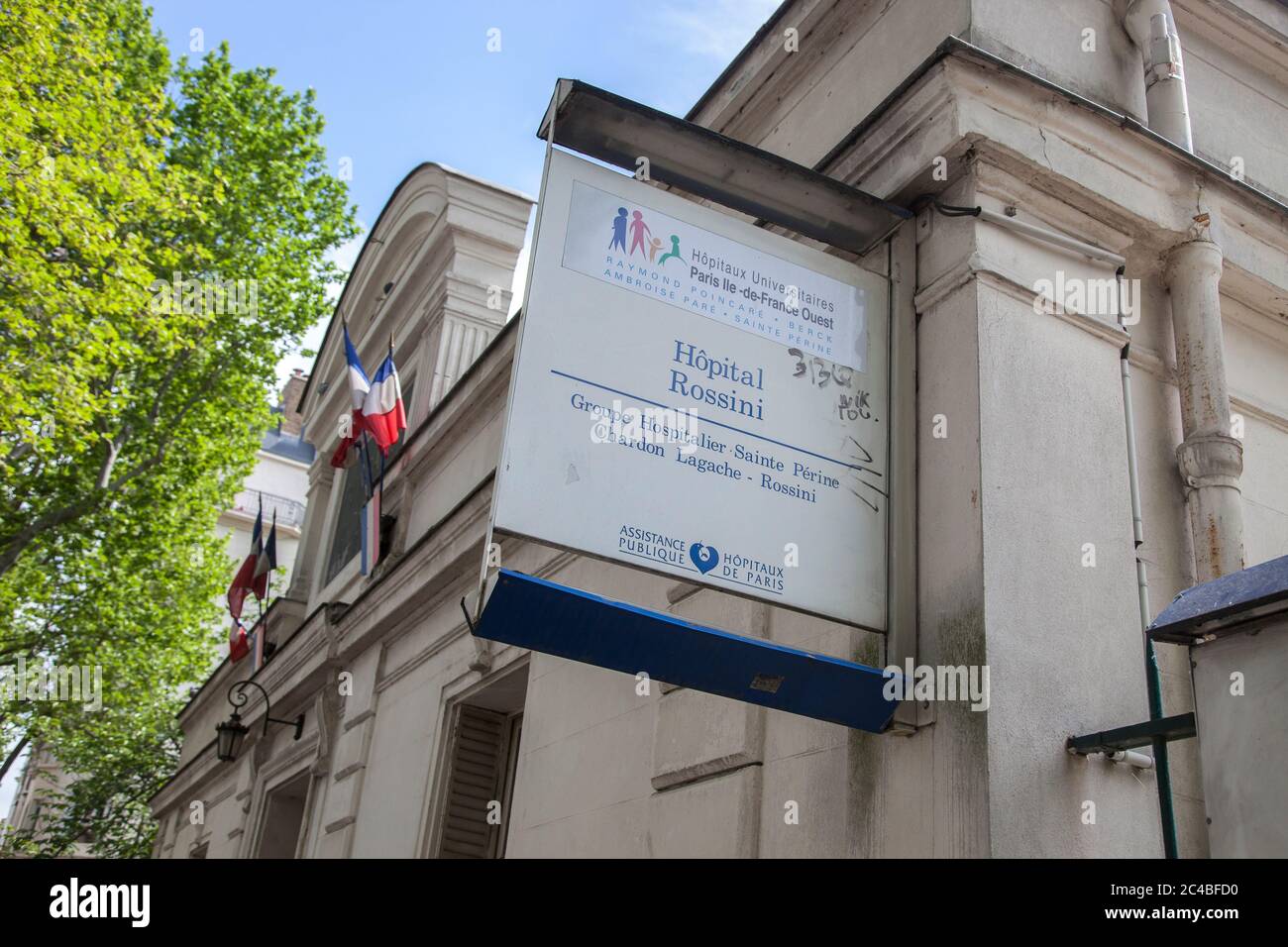 Rossini Hospital, information panel Stock Photo - Alamy