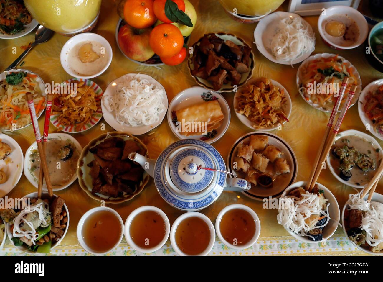 Buddhist altar food offerings hi-res stock photography and images - Alamy