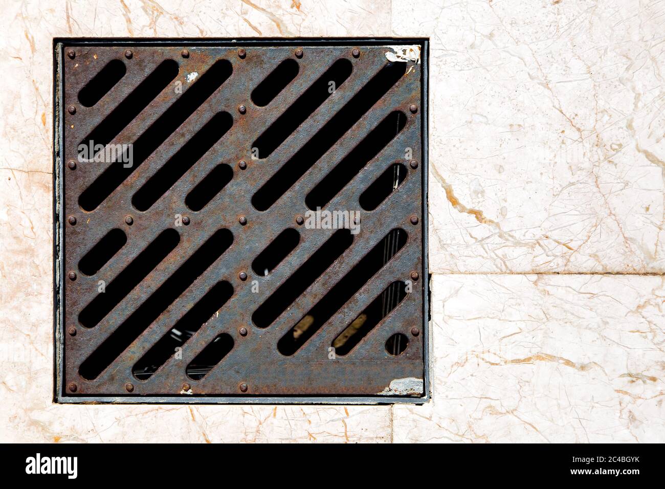 Cast iron storm drain grate hi-res stock photography and images - Alamy
