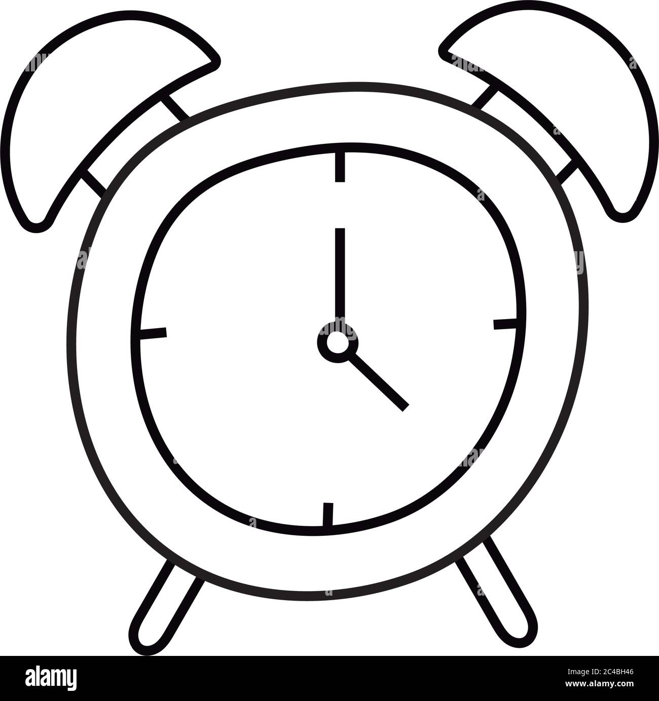 alarm clock line style icons vector illustration design Stock Vector ...
