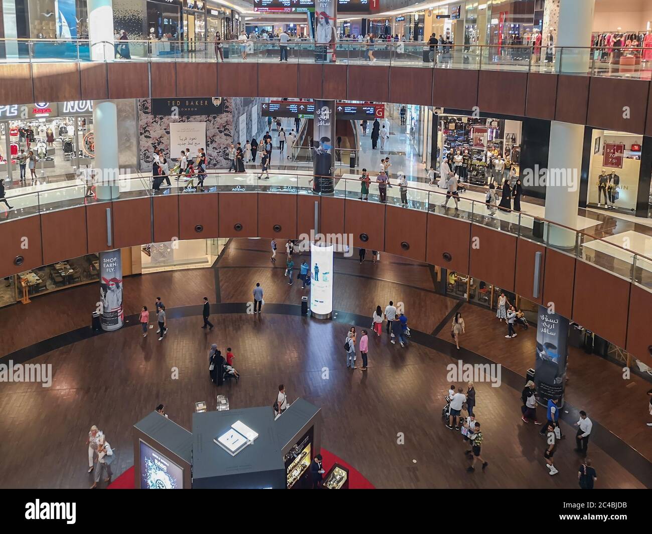 Dubai Mall interior and stores, largest shopping mall and iconic ...
