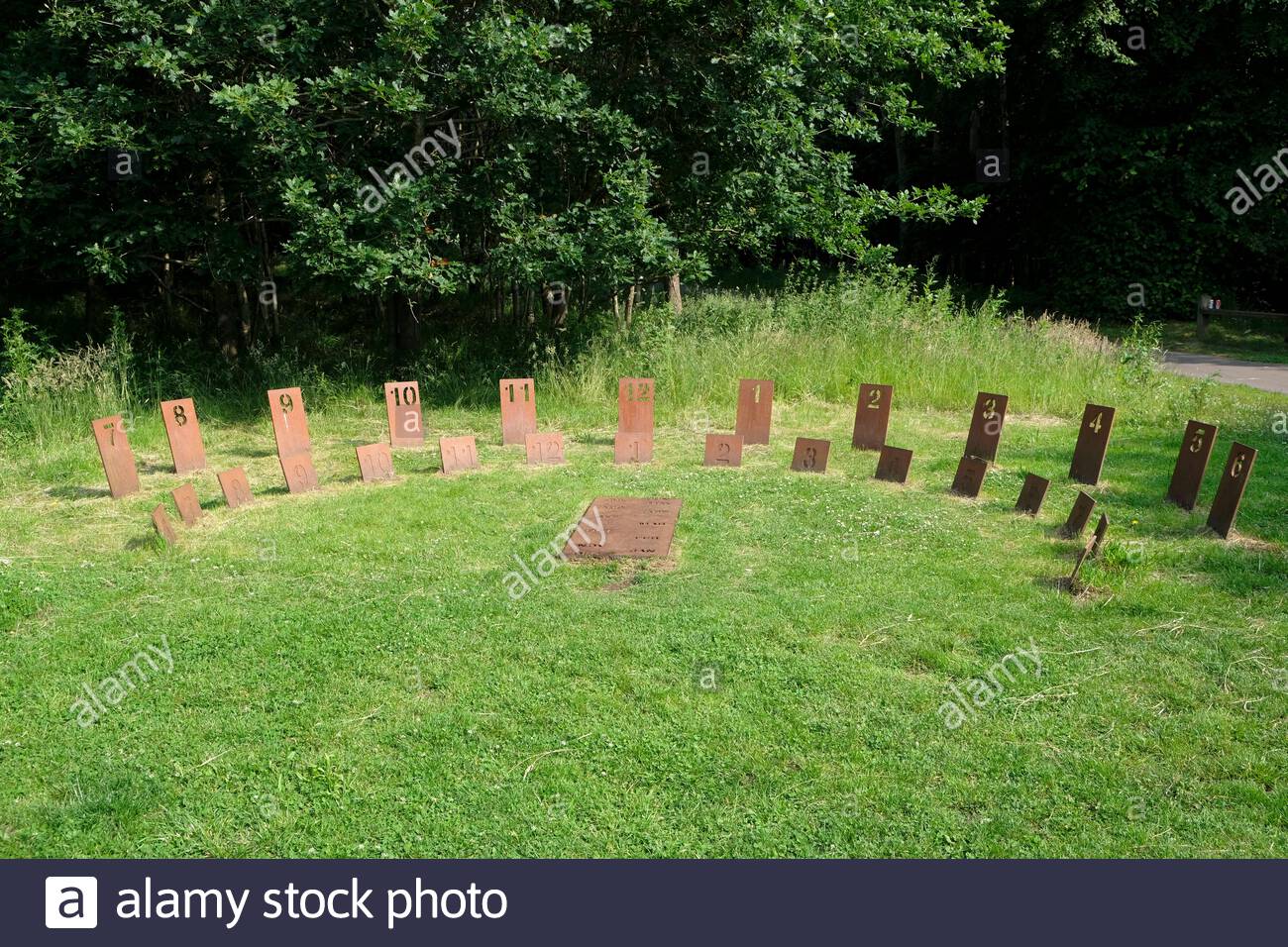 Human Sun-clock, Helix Park, Falkirk Stock Photo - Alamy