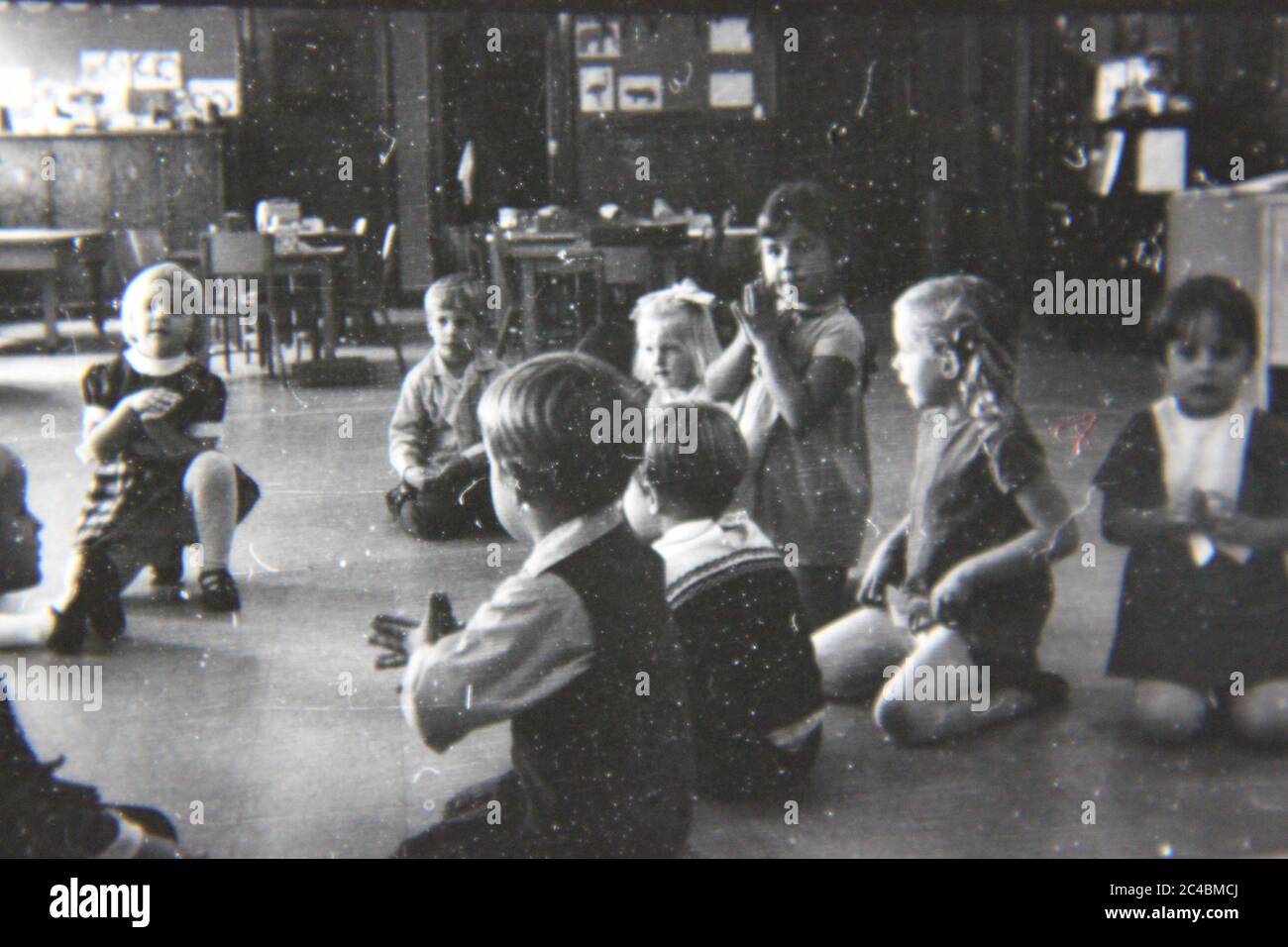 Fine 70s vintage contact print black and white photography of a ...