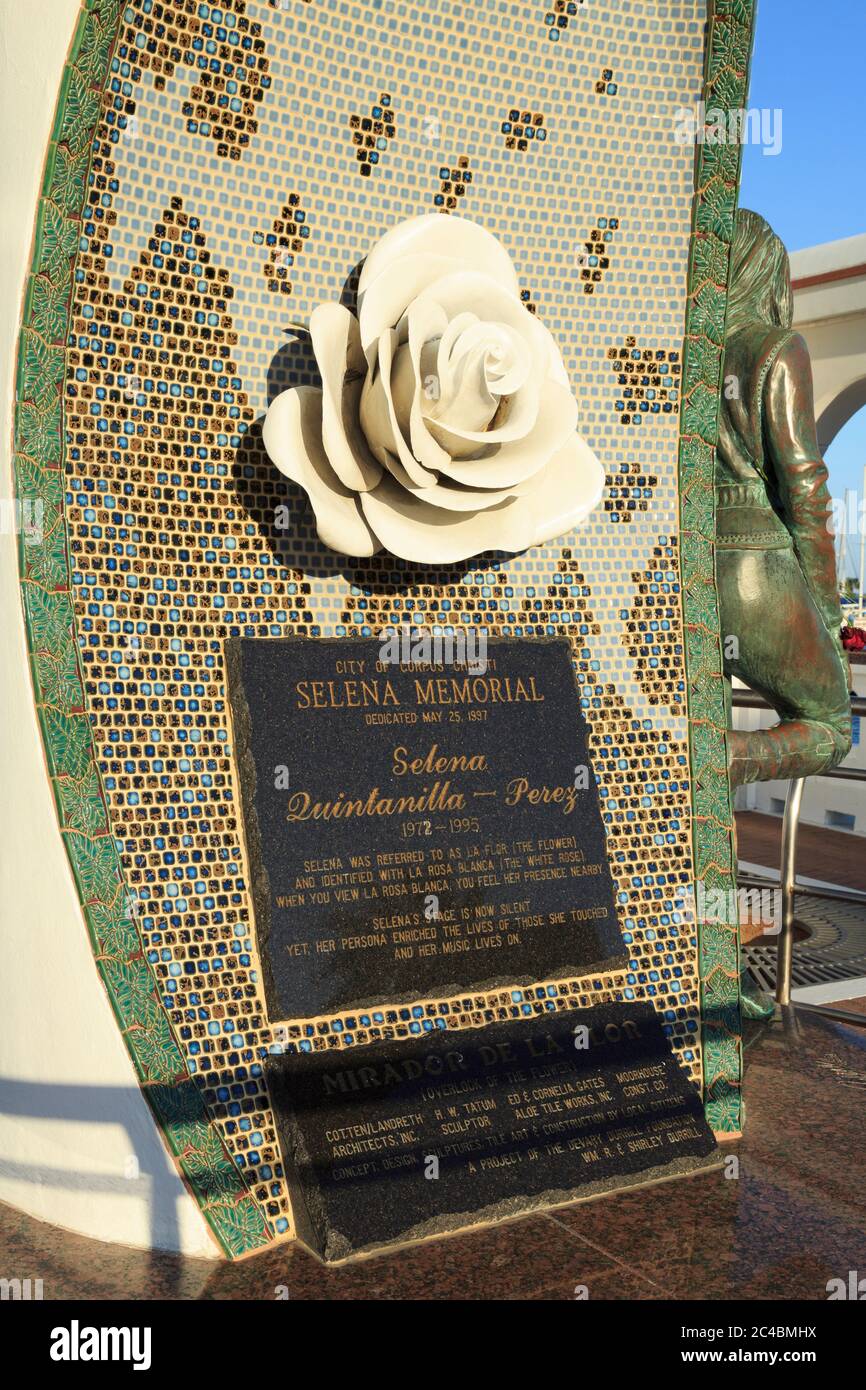 Selena Memorial on the waterfront,Corpus Christi, Texas, USA Stock ...