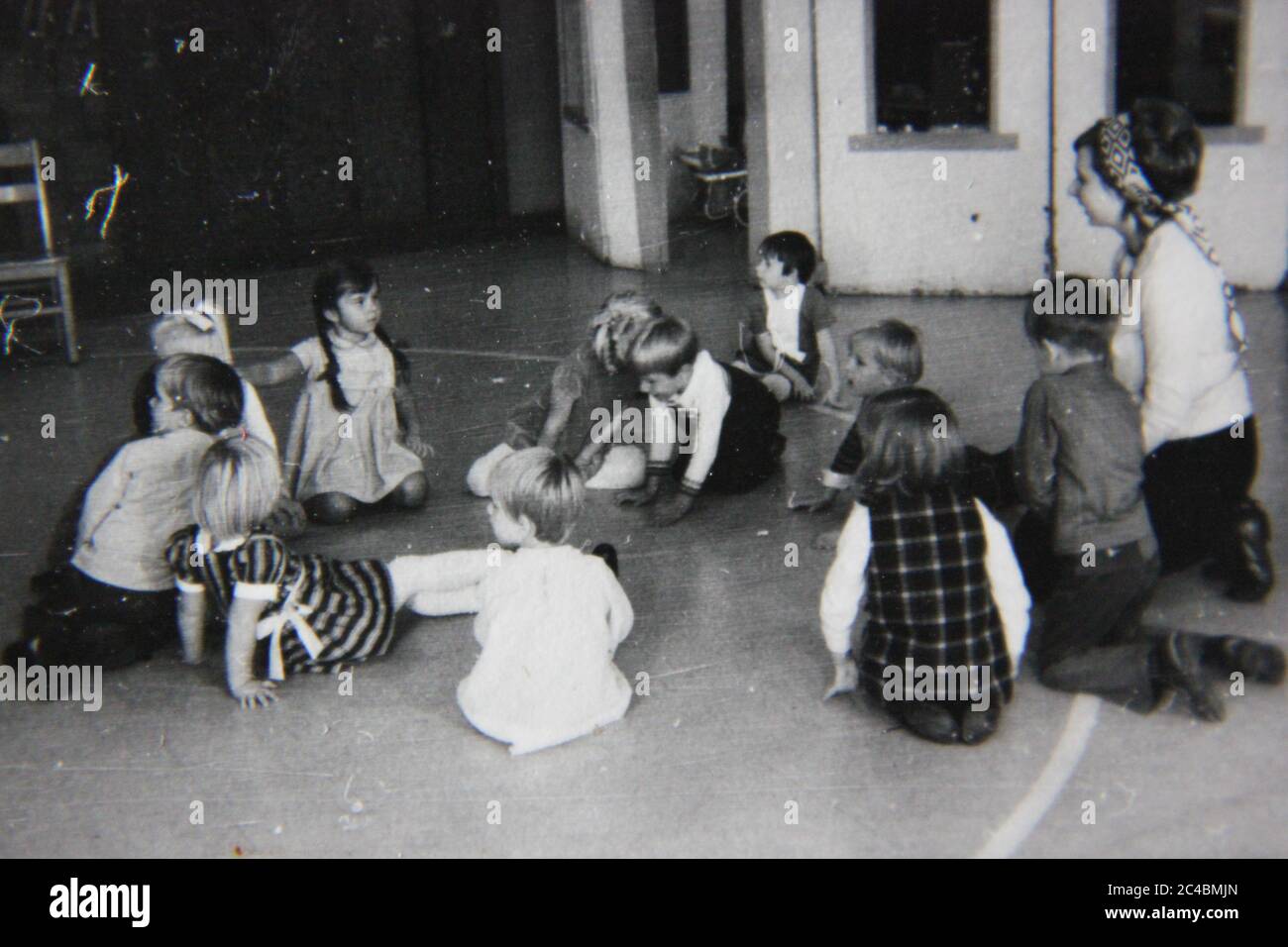 Fine 70s vintage contact print black and white photography of a ...