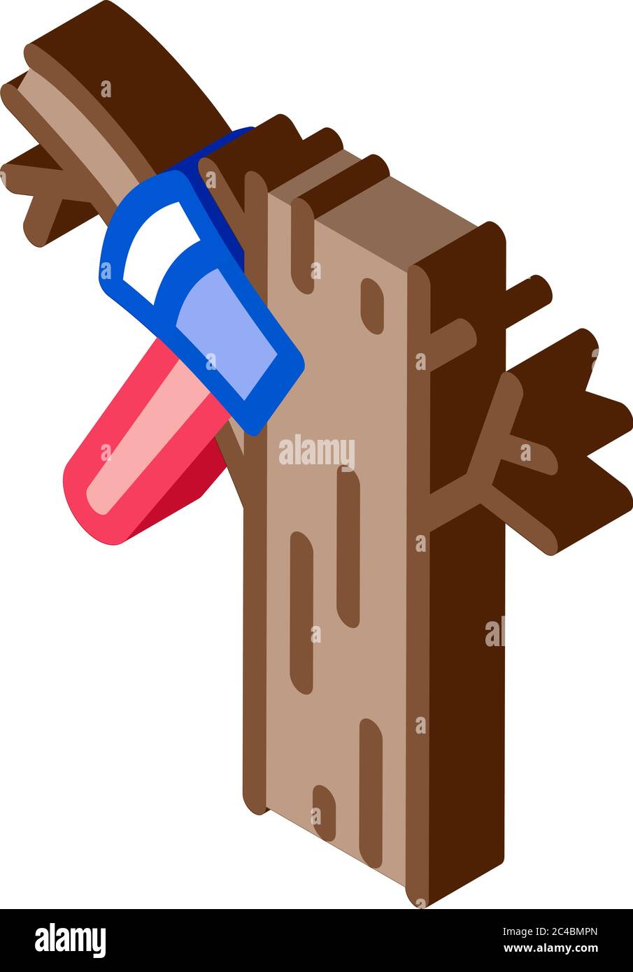 tree ax isometric icon vector illustration Stock Vector Image & Art - Alamy