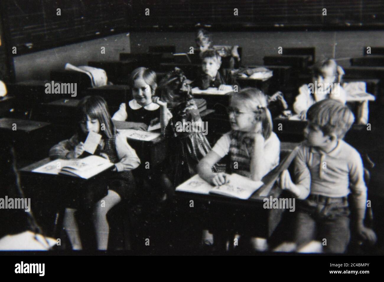 Fine 70s vintage contact print black and white photography of a ...