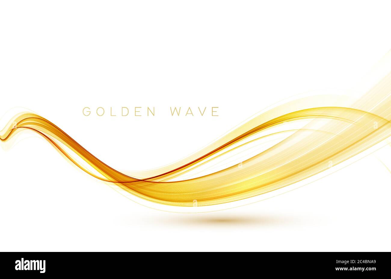 Gold color abstract transparent wave design element Stock Vector Image ...
