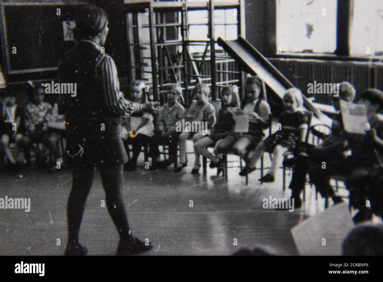Fine 70s vintage black and white photography of primary school kids ...